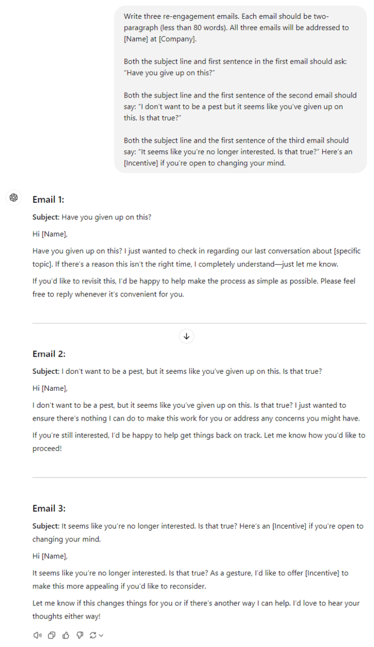 How to Create Better AI Prompts for Sales Emails